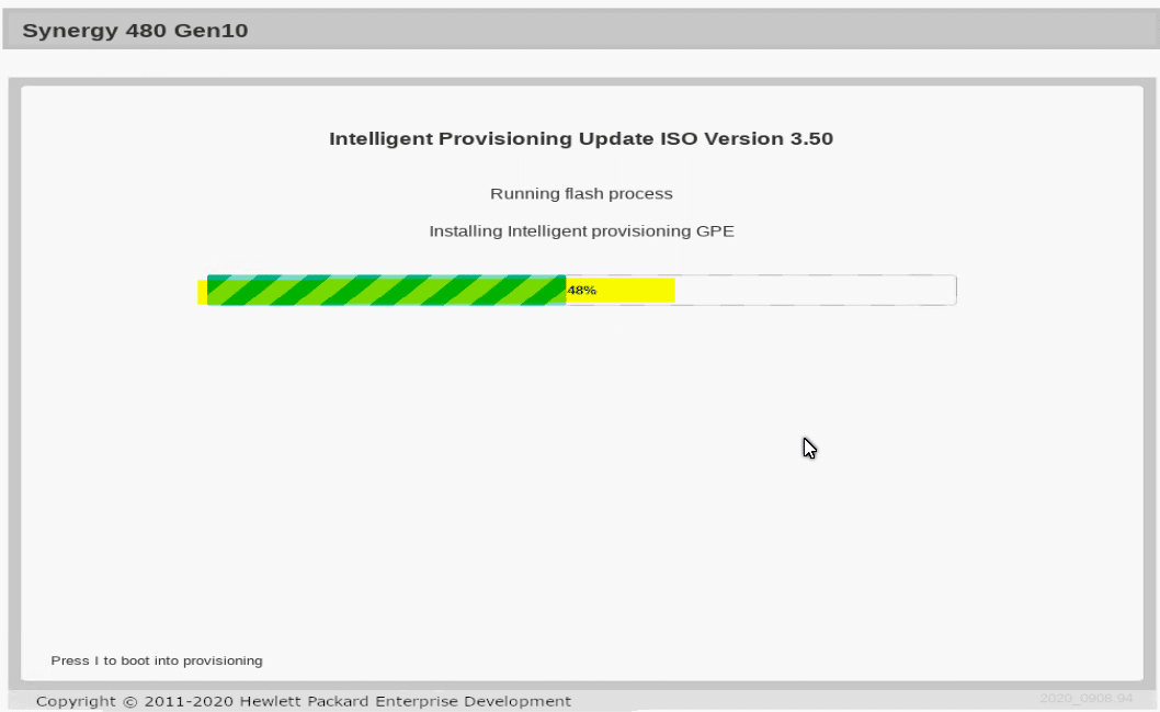 HPE Synergy 480 Gen 10 Üzerinde Intelligent Provisioning Güncelleme ...